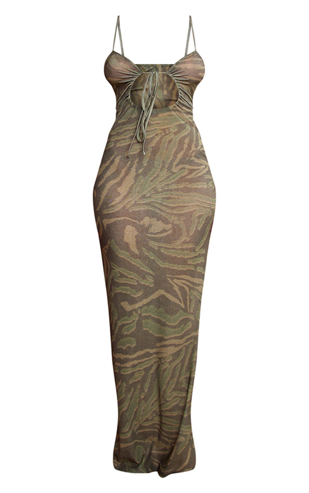 Shape Green Zebra Sheer Mesh Cut Out Maxi Dress | Shape ...