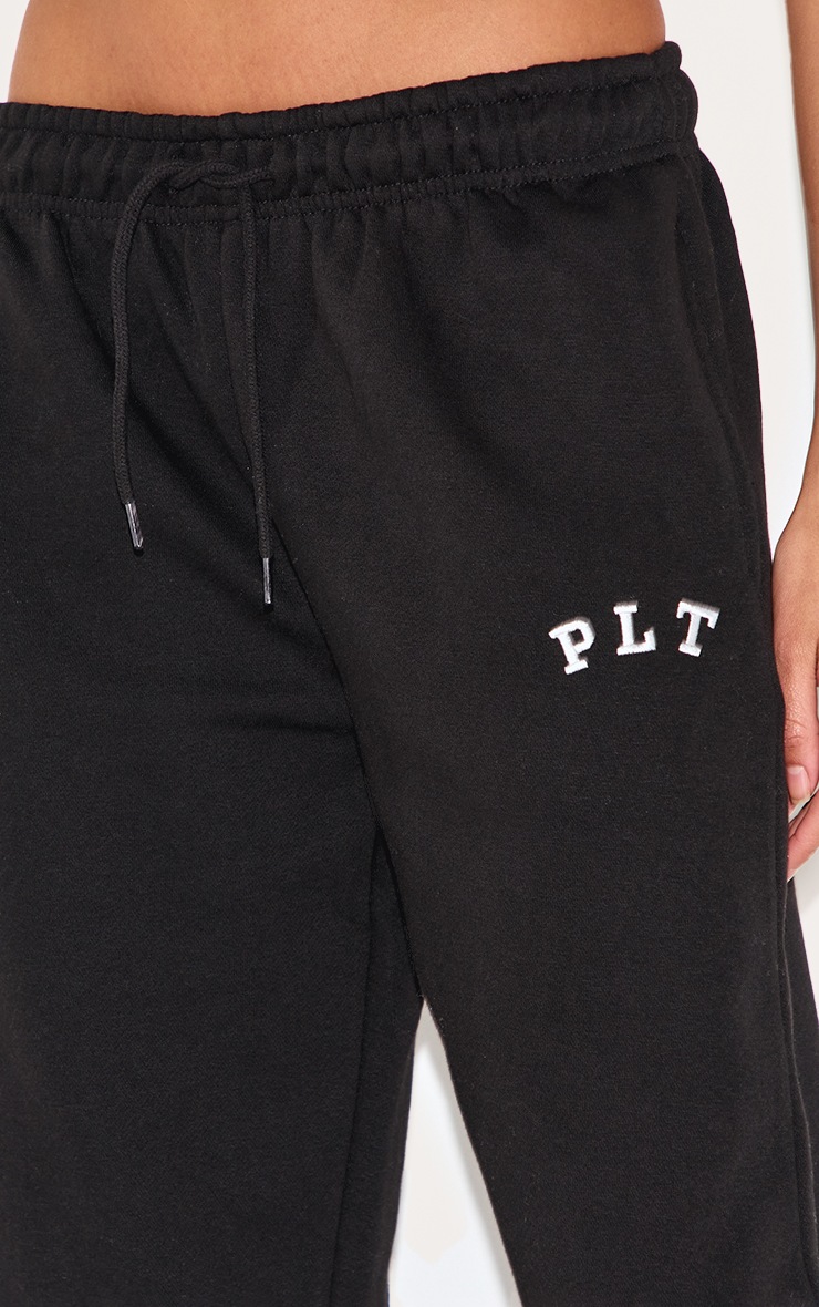 PLT Black Logo Oversized Wide Leg Joggers | Sweat | PrettyLittleThing