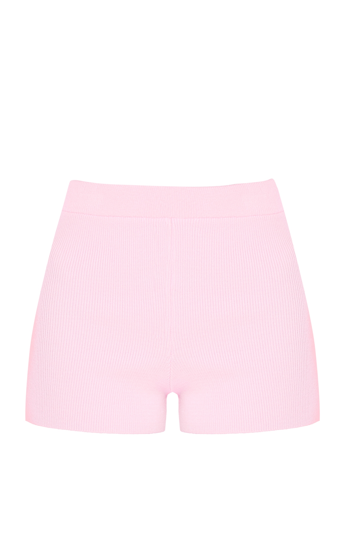 Pink Compact Knitted Mini Shorts | Knitwear | PLT