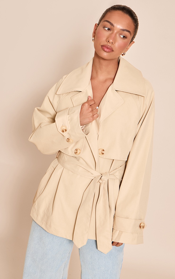 Plus Stone Short Trench | Plus Size | PLT USA