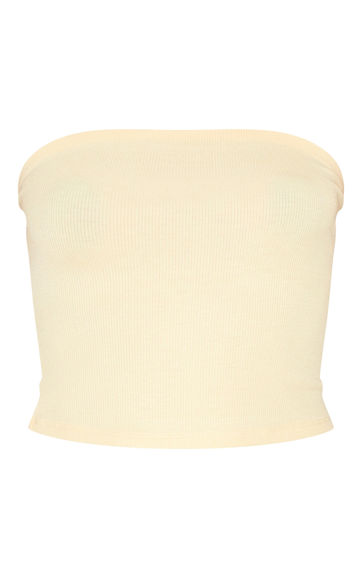 Butter Cream Soft Rib Bandeau Top | Tops | PLT USA