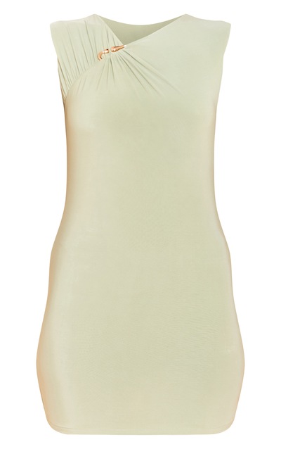 Mint Double Layer Ruched Trim Detail Mini Dress | Dresses | PLT
