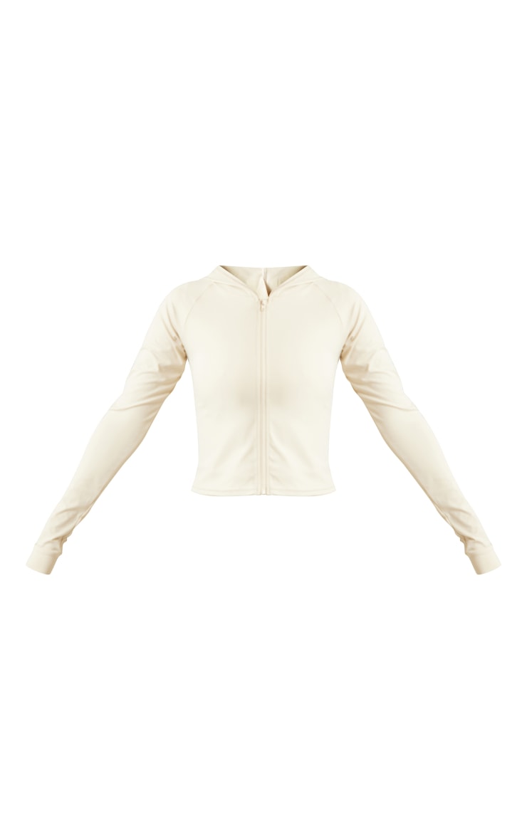 Sand Sculpt Luxe Long Sleeve Hooded Gym Jacket | PrettyLittleThing USA