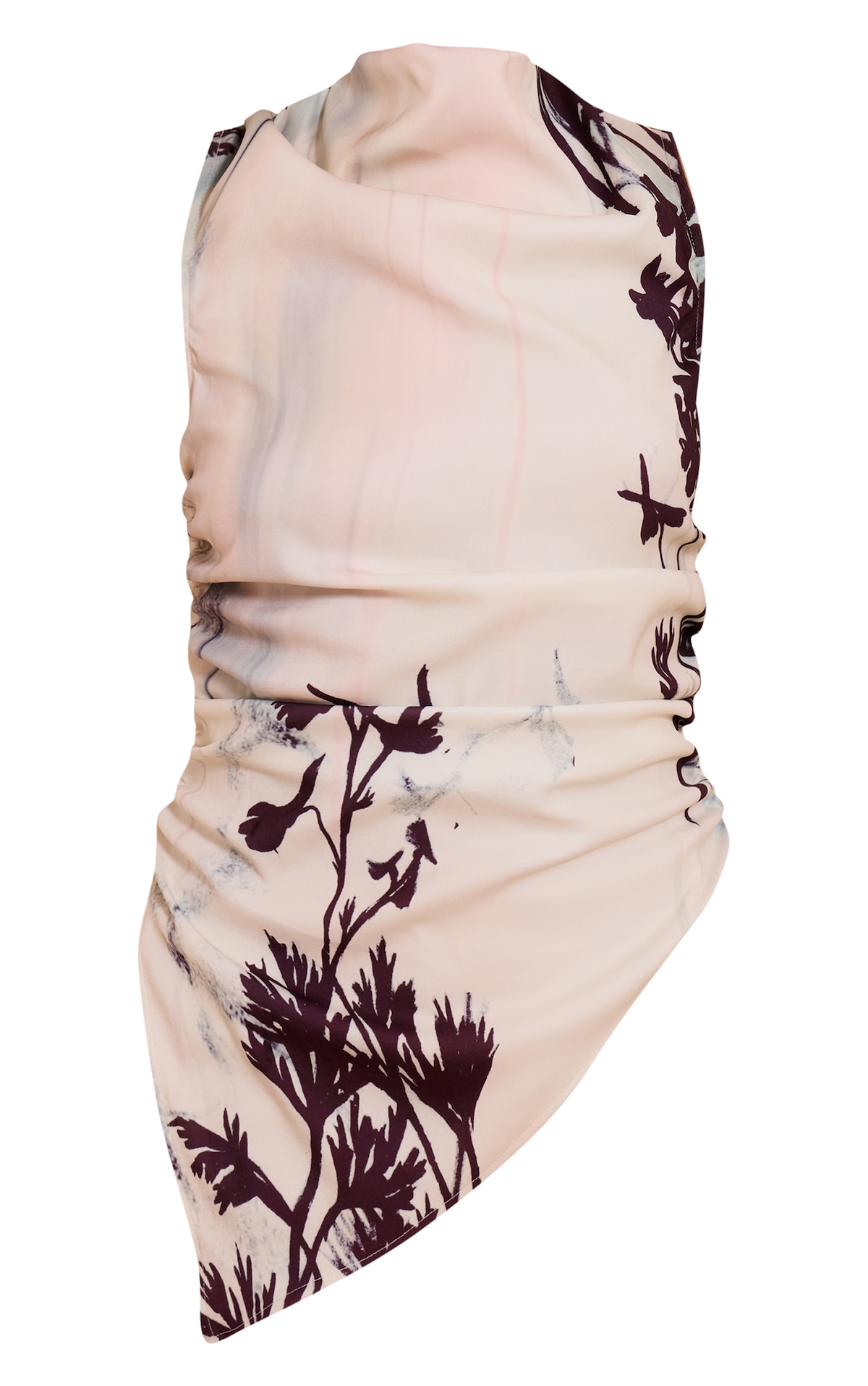 Mint Woven Printed Asymmetric Top | Tops | PLT