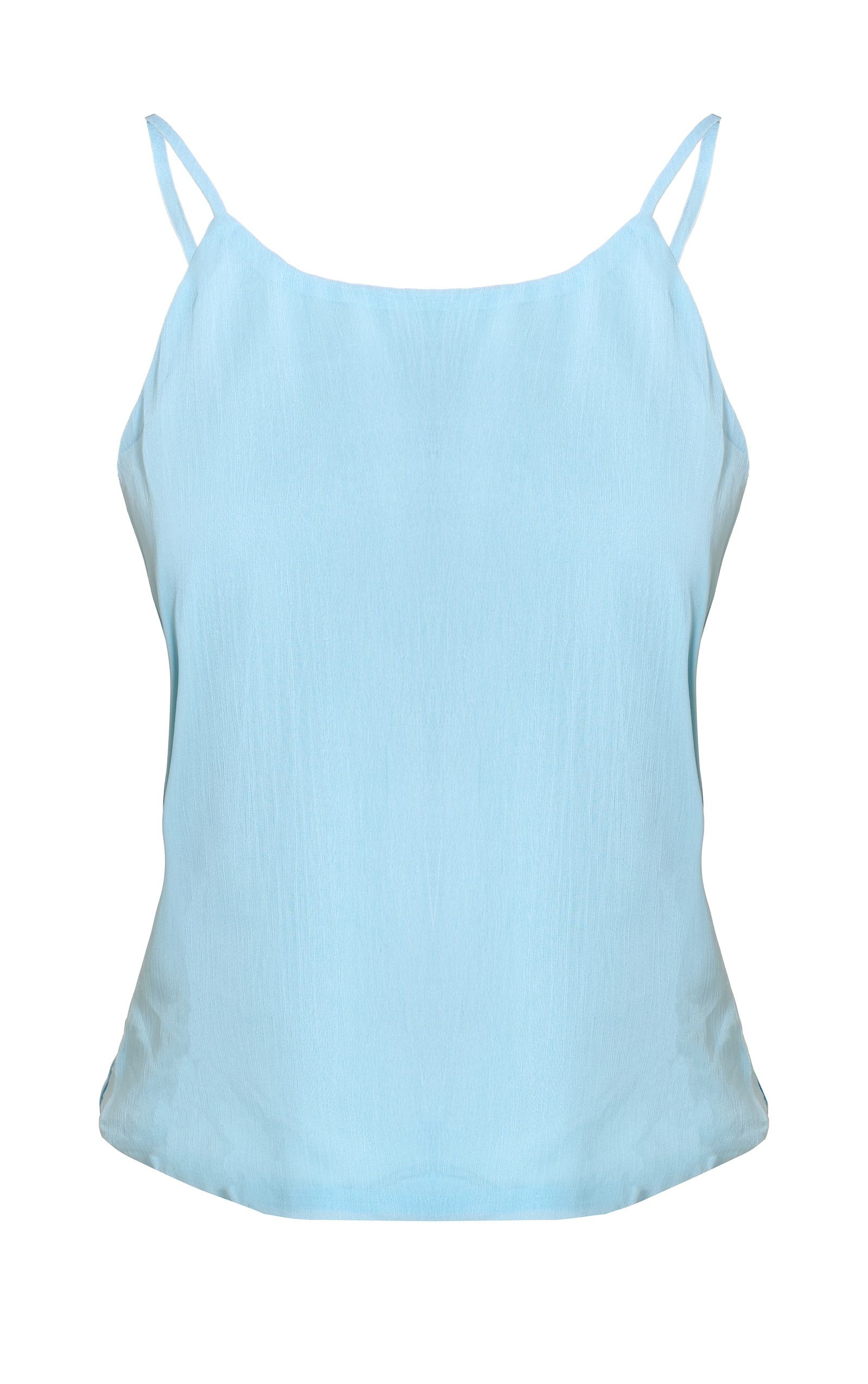 Aqua Chiffon Gold Back Trim Cami | Tops | PLT