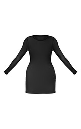 Black Mesh Bodycon Beach Dress | Swimwear | PLT