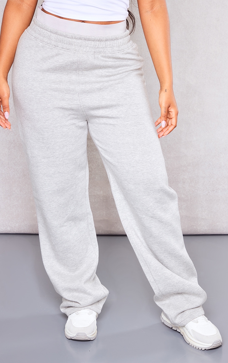 Shape Jogging large gris chiné à bande boxer | PrettyLittleThing FR