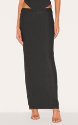 Black Soft Touch Low Rise Maxi Skirt | Co-ords | PrettyLittleThing