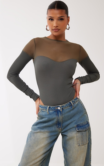 Mesh Bodysuits | Sheer Bodysuit | PrettyLittleThing