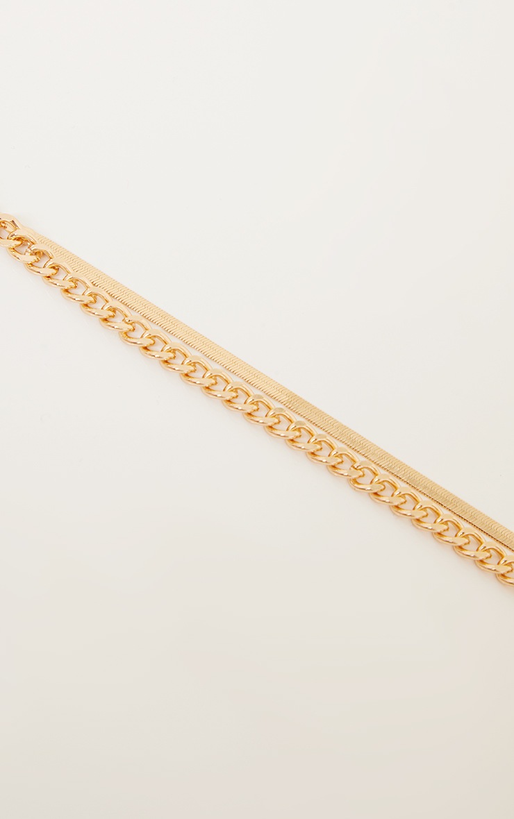 Gold Assorted 2 Pack Bracelet | Accessories | PrettyLittleThing USA