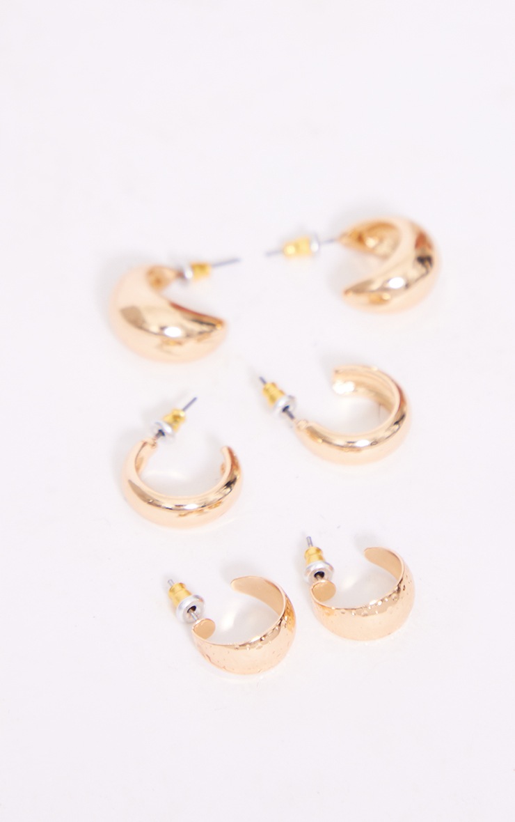 Gold Classic Simple Mutlipack Earrings | Accessories ...