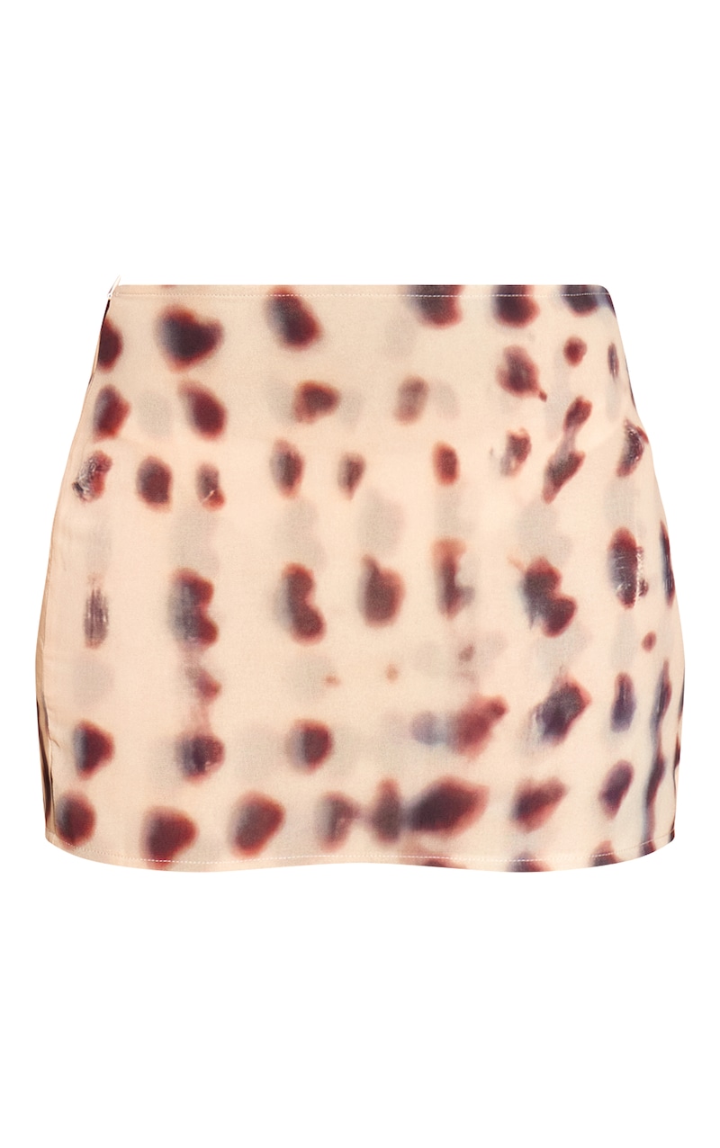 Cream Shell Print Chiffon Mini Skirt | Co-ords | PLT