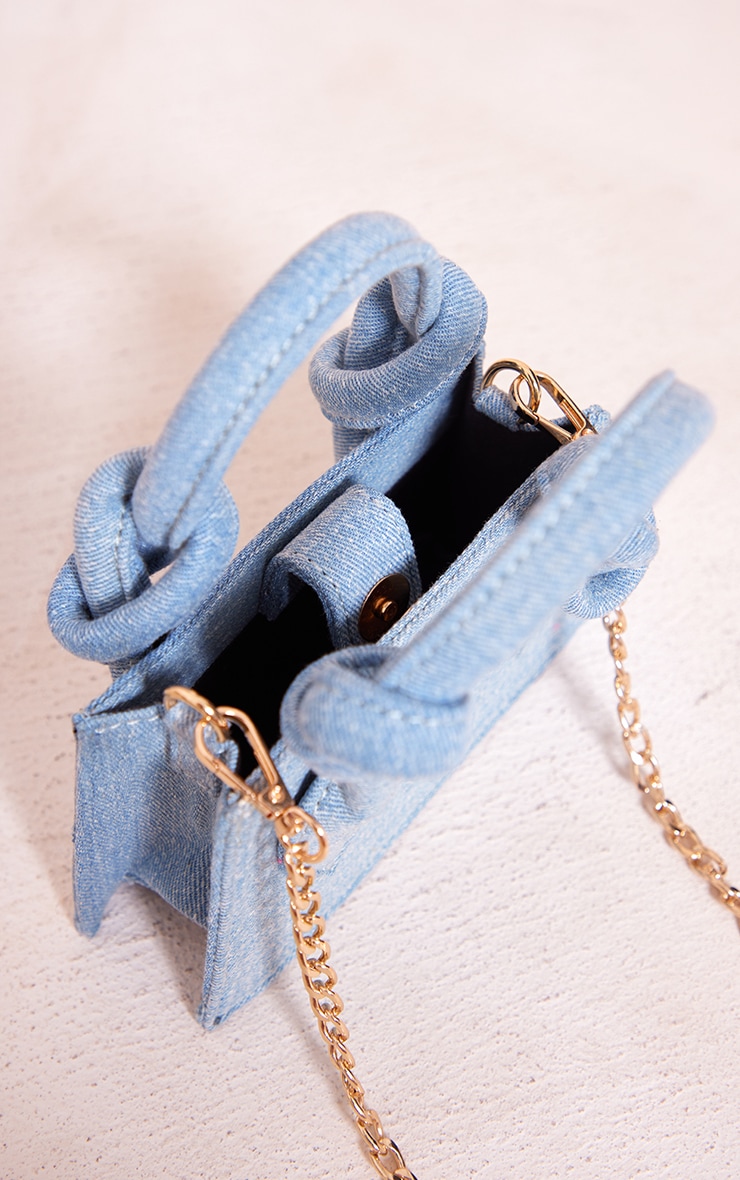 Blue Denim Knot Mini Bag | Accessories | PrettyLittleThing USA