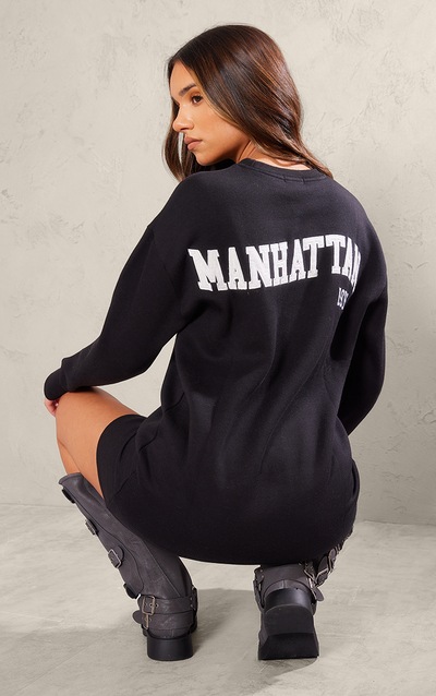 Black maxi jumper dress | PrettyLittleThing