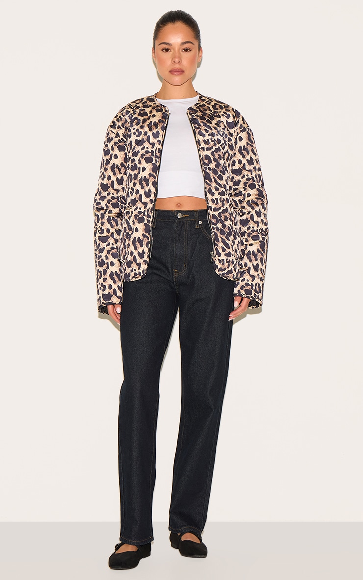 Leopard Zip Up Quilted Jacket | Outerwear | PLT