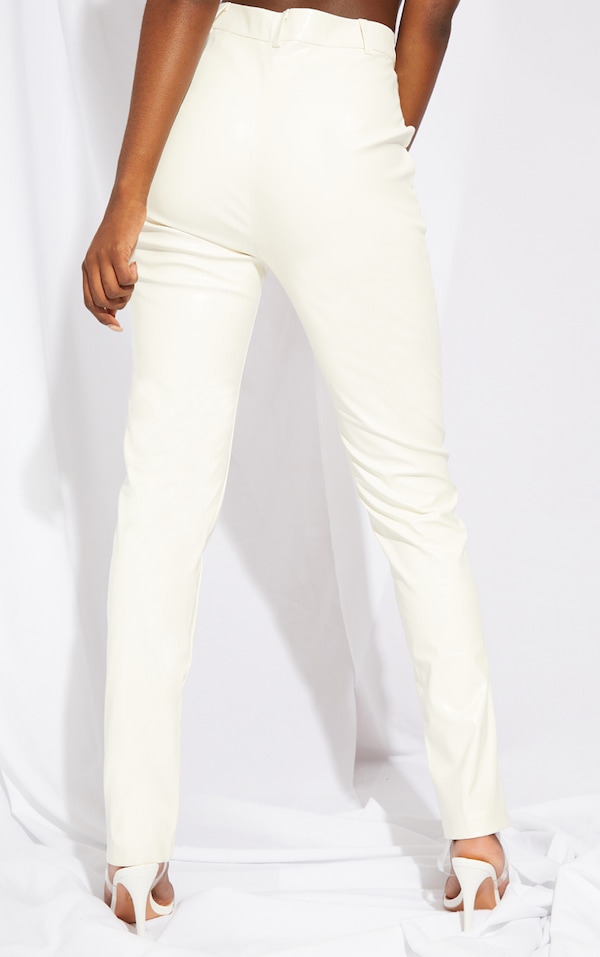 Tall White PU Trousers | Tall | PLT