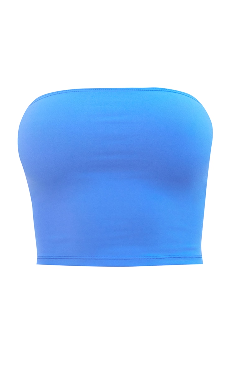 Blue Contour Sculpt Bandeau Top | Tops | PrettyLittleThing AUS