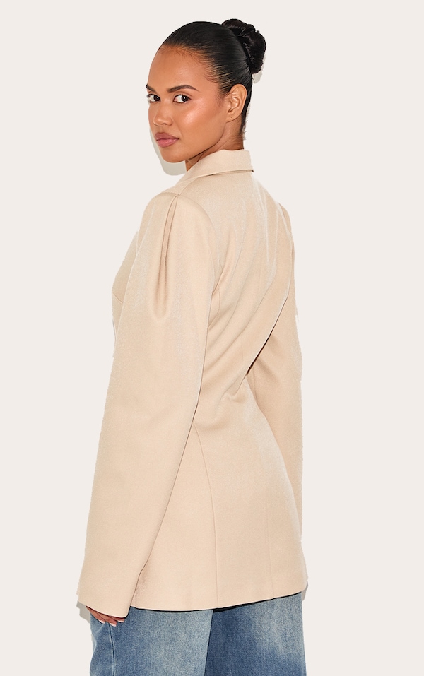 Stone Drop Shoulder Cinch Waist Extreme Blazer | Outerwear | PLT USA