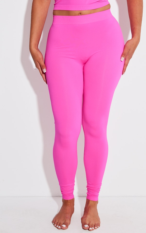 Shape Neon Pink Stretch Seamless Leggings | Shape | PrettyLittleThing USA