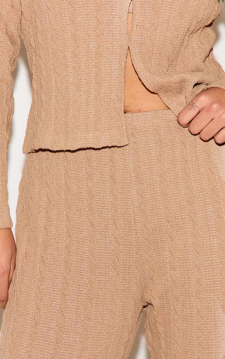 Plus Stone Wide Leg Textured Pant | Plus Size | PrettyLittleThing USA