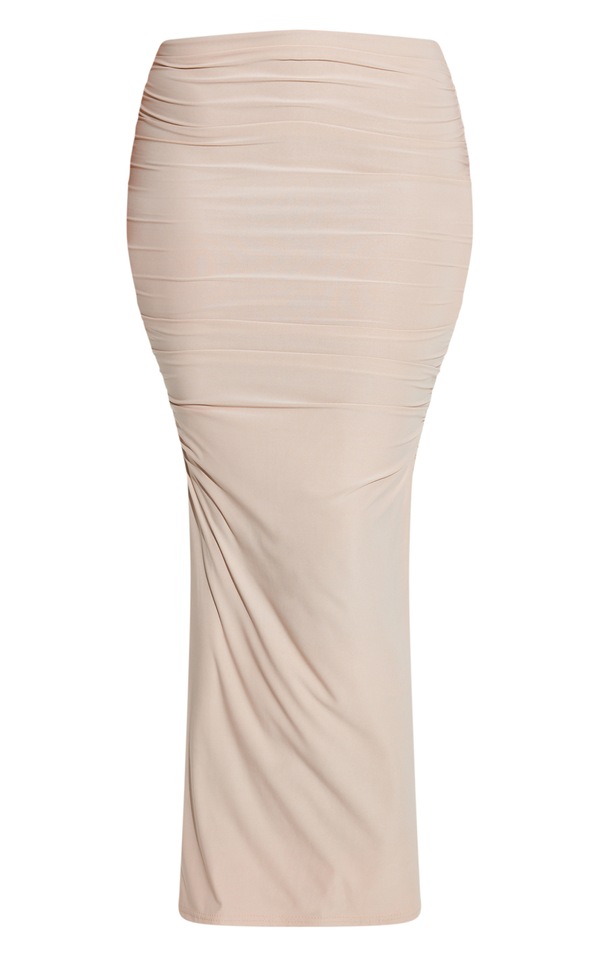 Shape Stone Slinky Ruched Midaxi Skirt | Shape | PrettyLittleThing AUS