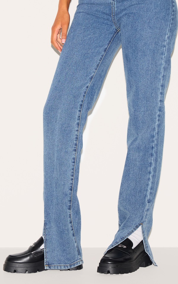 Tall Vintage Wash High Waist Split Hem Jeans | Tall | PLT