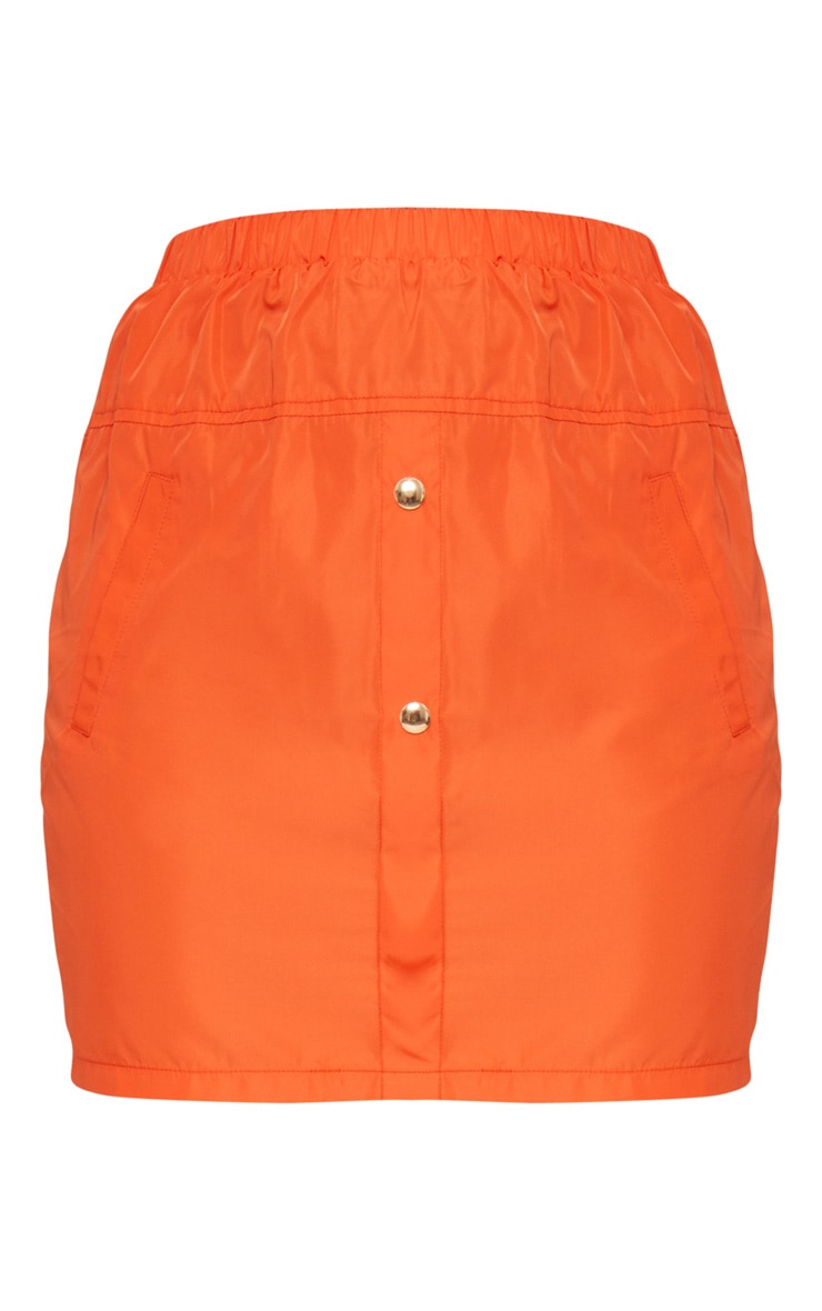 Orange Shell Suit Mini Skirt | Skirts | PrettyLittleThing IE