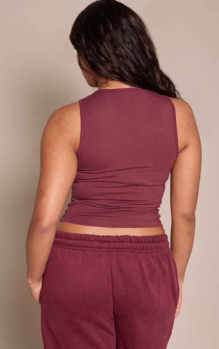 Shape Burgundy Scoop Neck Vest Top | Shape | PrettyLittleThing AUS