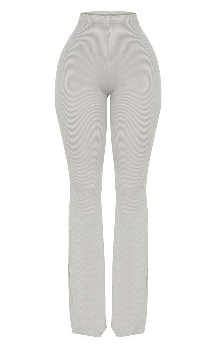 Shape Charcoal Ribbed Flares | Curve | PLT UAE