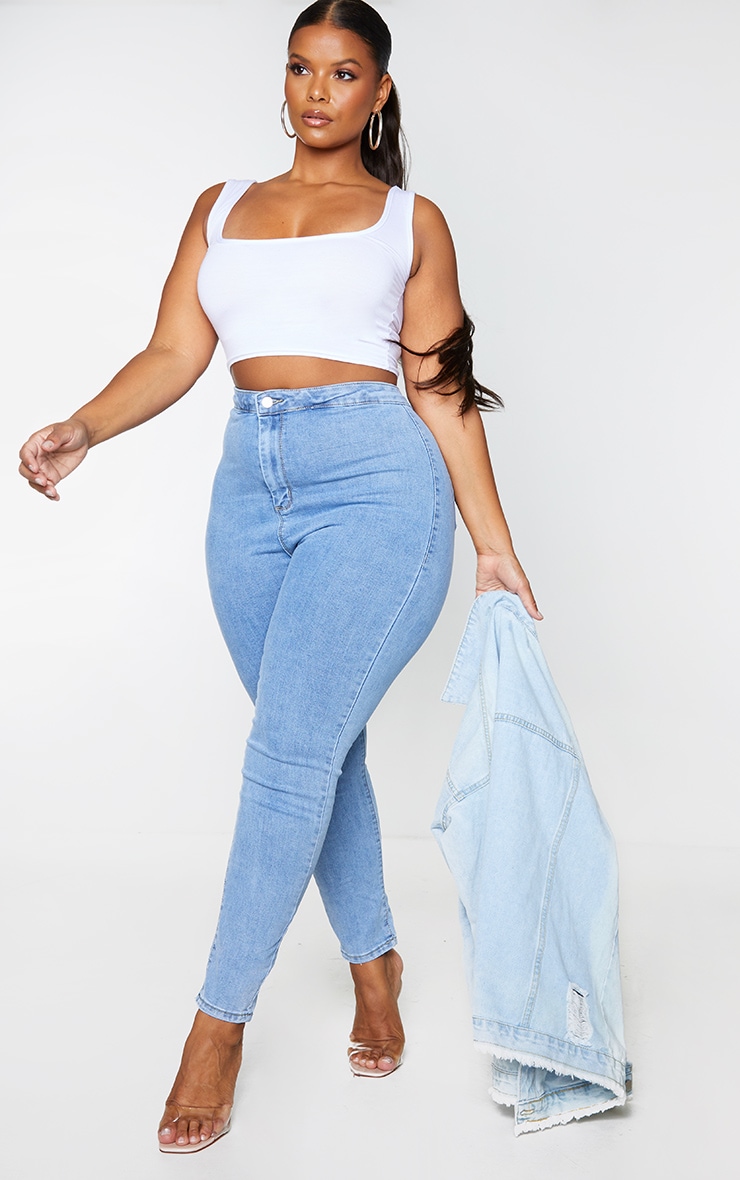 PLT Plus Vintage Wash Disco Skinny Jeans | Plus Size ...