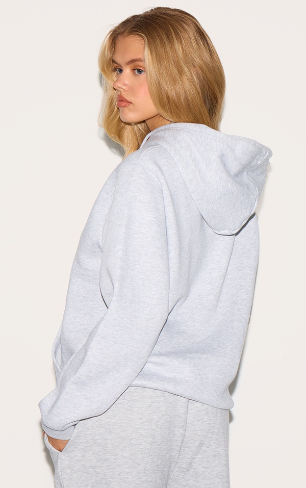 Ash Grey Oversized Fit Sweat Hoodie | Sweat | PrettyLittleThing USA