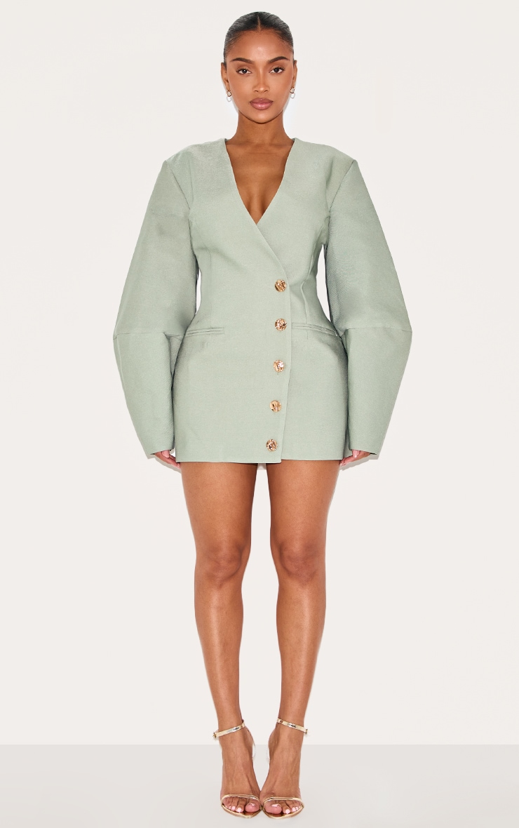 Shape Olive Tailored Cocoon Sleeve A Line Blazer Dress | Shape | PLT