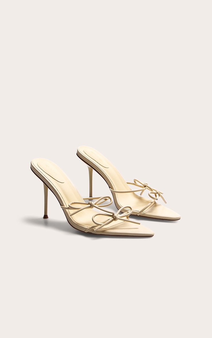 Lemon Wide Fit Multi Bow High Stiletto Heel Mules | Footwear ...