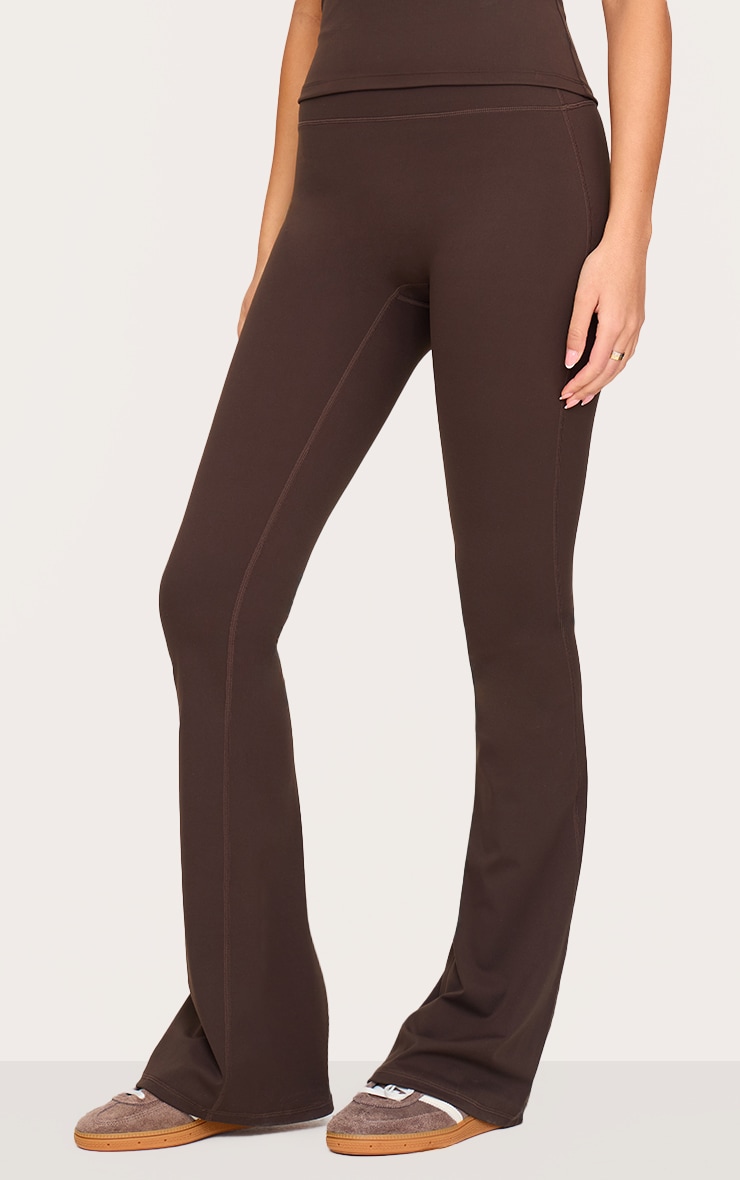 Tall Espresso Sculpt High Waist Flared Yoga Pants | Tall ...