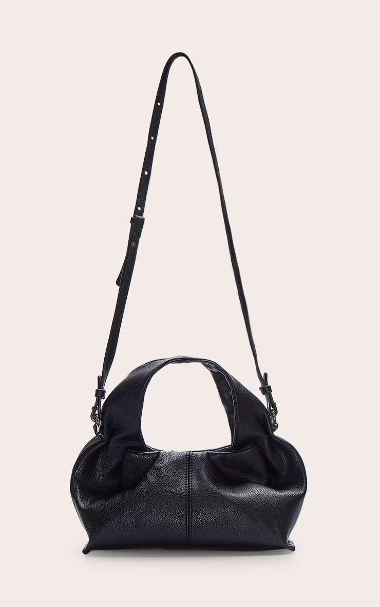 Black Slouchy Mini Pu Handbag | Accessories | PrettyLittleThing USA
