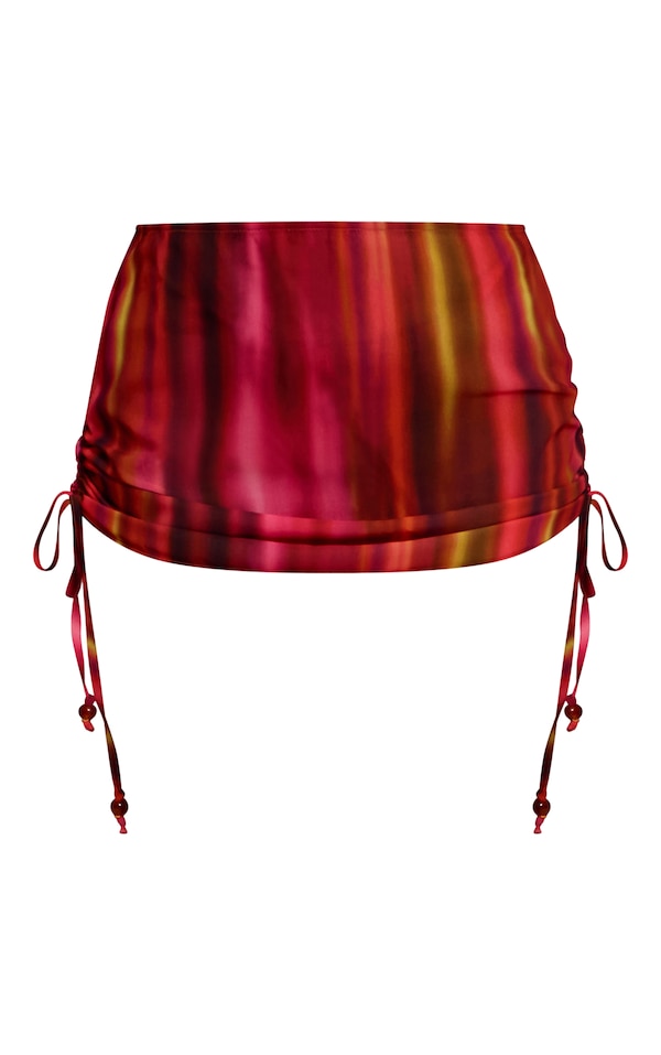 Purple Ombre Print Bead Trim Chiffon Beach Skirt | Swimwear | PLT