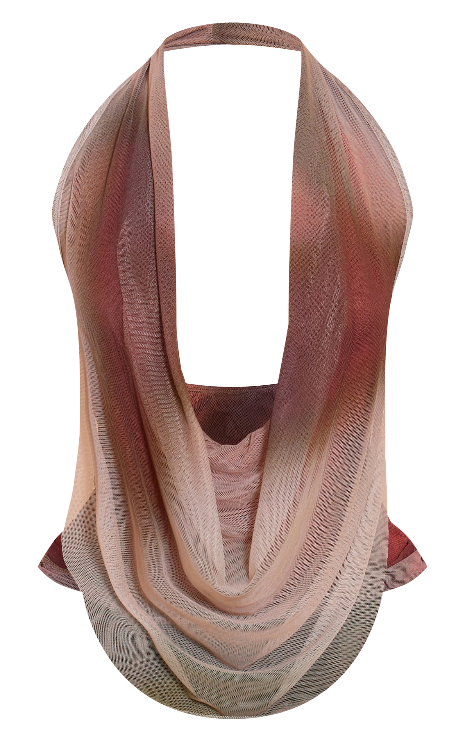 Multi Printed Mesh Halter Neck Top | Tops | PLT