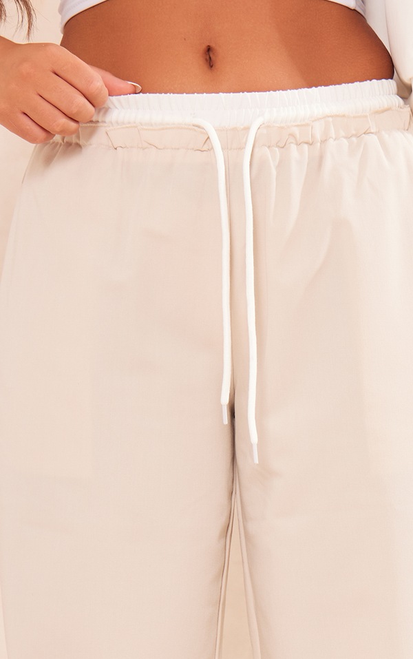 Stone Boxer Detail Drawstring Waist Trousers | Bottoms | PLT