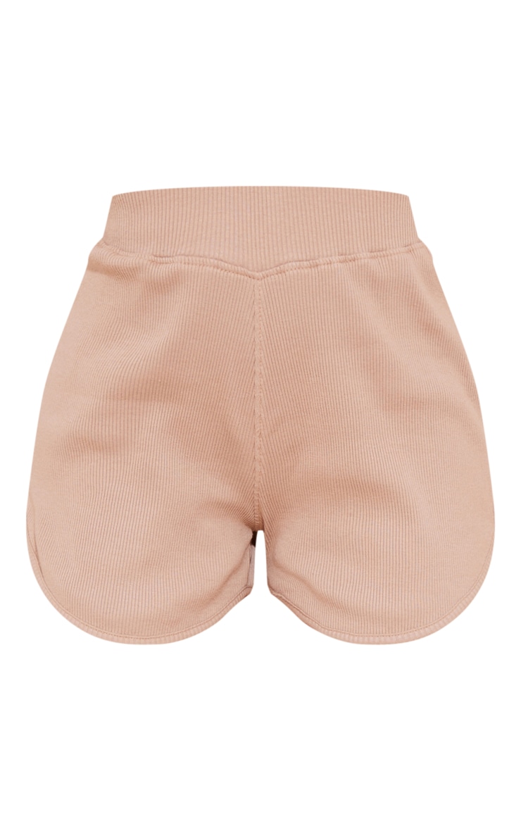 Mocha Soft Rib Runner Shorts | Bottoms | PLT