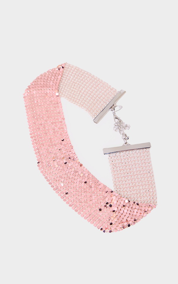 Pink Chain Link Choker | Accessories | PrettyLittleThing AUS