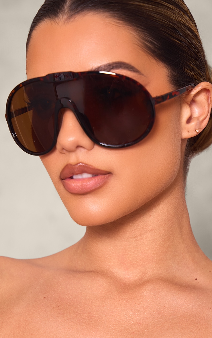 Tortoiseshell Oversized Aviator Sunglasses | Accessories ...