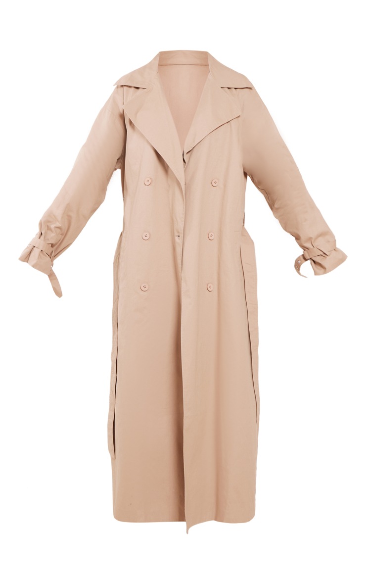 Tall Camel Belted Cuff Detail Trench Coat | Tall | PLT
