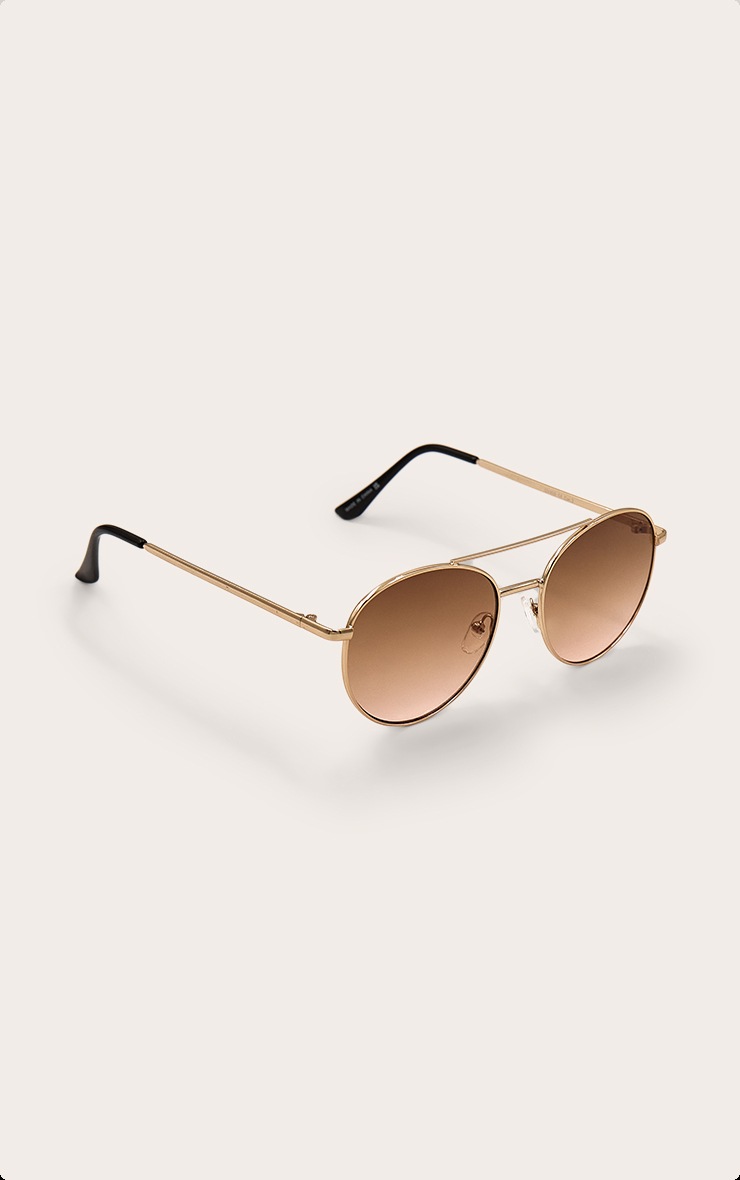 Rose Gold Peach Gradient Lens Aviator Sunglasses | Accessories | PLT
