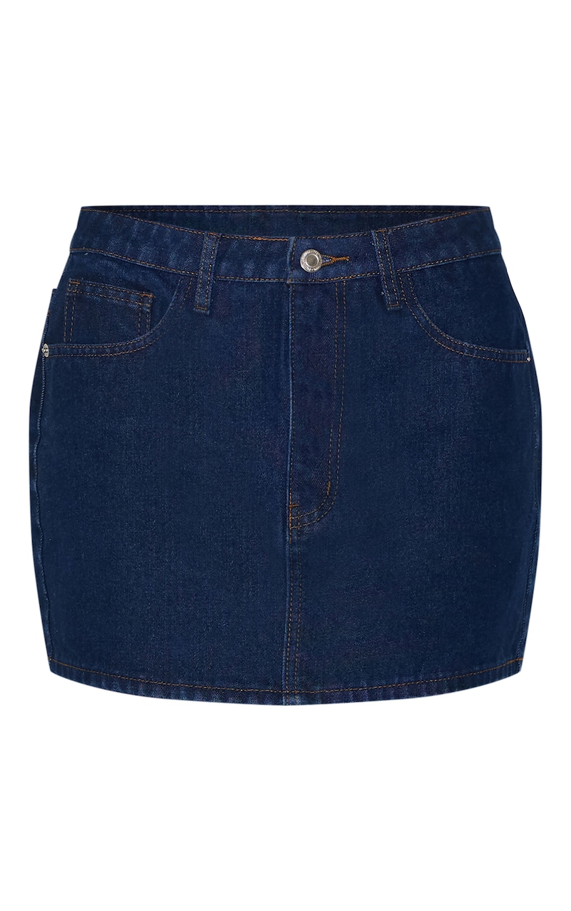 Indigo Rigid Denim Mini Skirt | Denim | PrettyLittleThing USA