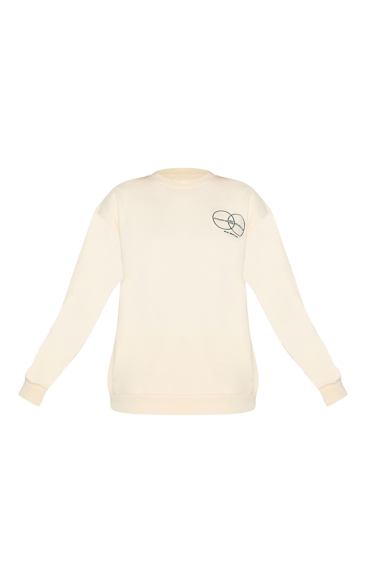 Cream Circle Wellness Oversized Sweatshirt | Athleisure | PLT