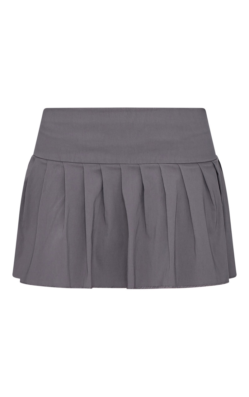 Charcoal Grey Stretch Low Rise Micro Mini Skirt | Bottoms ...