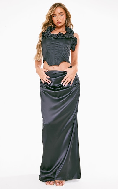 Black Satin Skirts | PrettyLittleThing