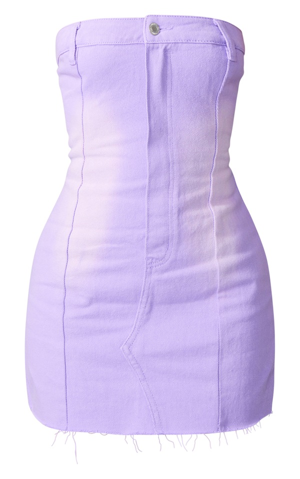 Petite Purple Denim Mini Dress | Petite | PrettyLittleThing CA