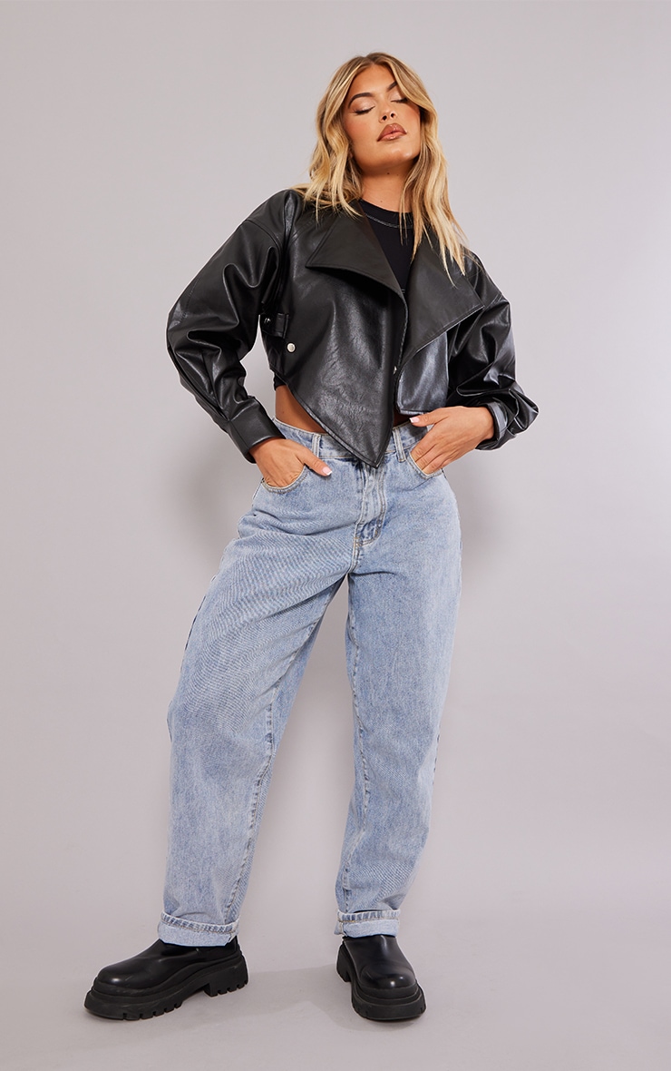 Perfecto Court Noir Détail Croisé Devant | Manteaux Et Vestes ...