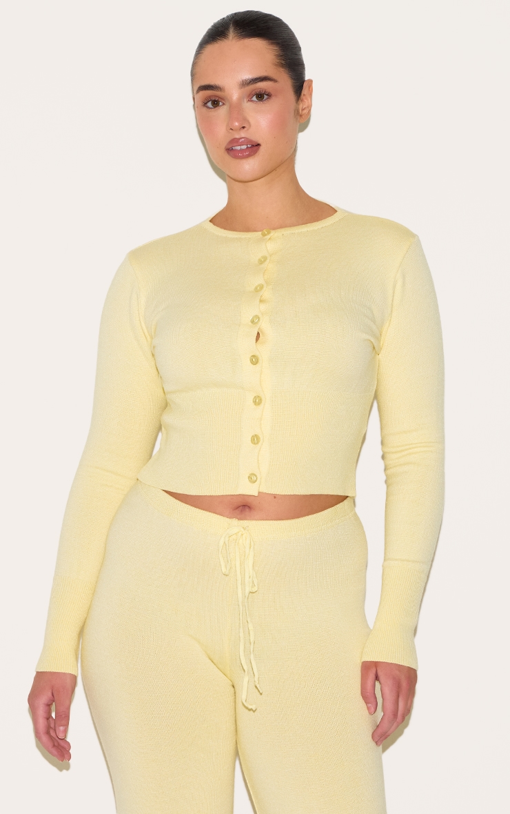 Shape Lemon Knitted Button Front Wide Rib Cardigan | Shape | PLT